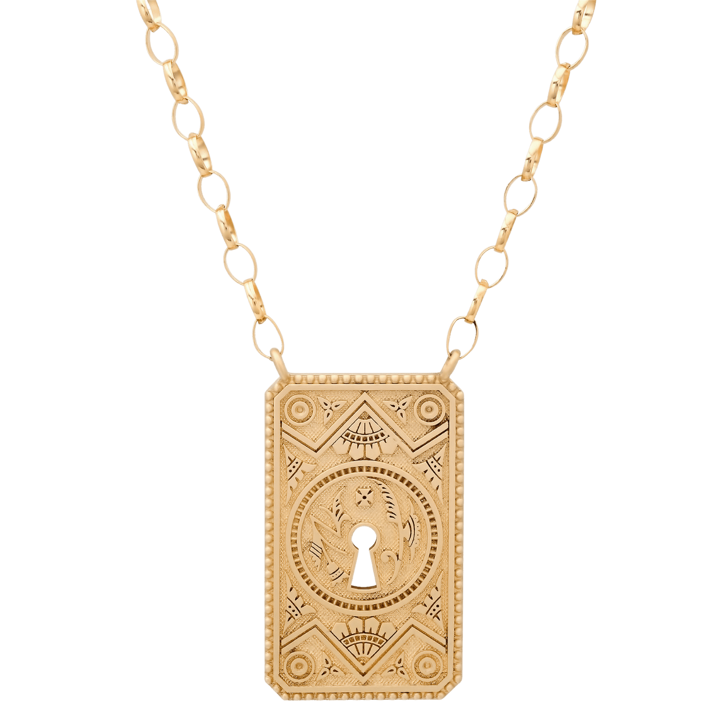 GARDEN GATE ANTIQUE DOORPLATE NECKLACE – Ophelia Eve Jewelry